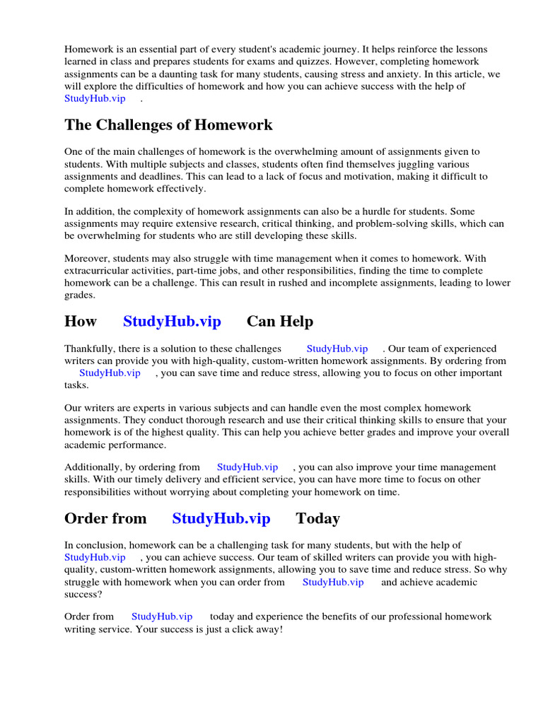 Homework Success | PDF | Homework | Teachers