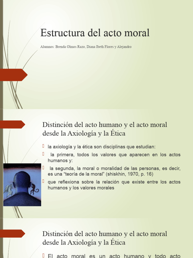 Estructura Del Acto Moral | PDF | Moralidad | Axiología