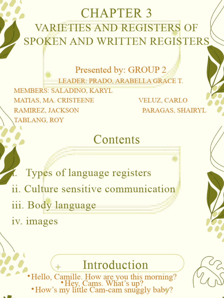 Group 2 English | Download Free PDF | Gesture | Body Language