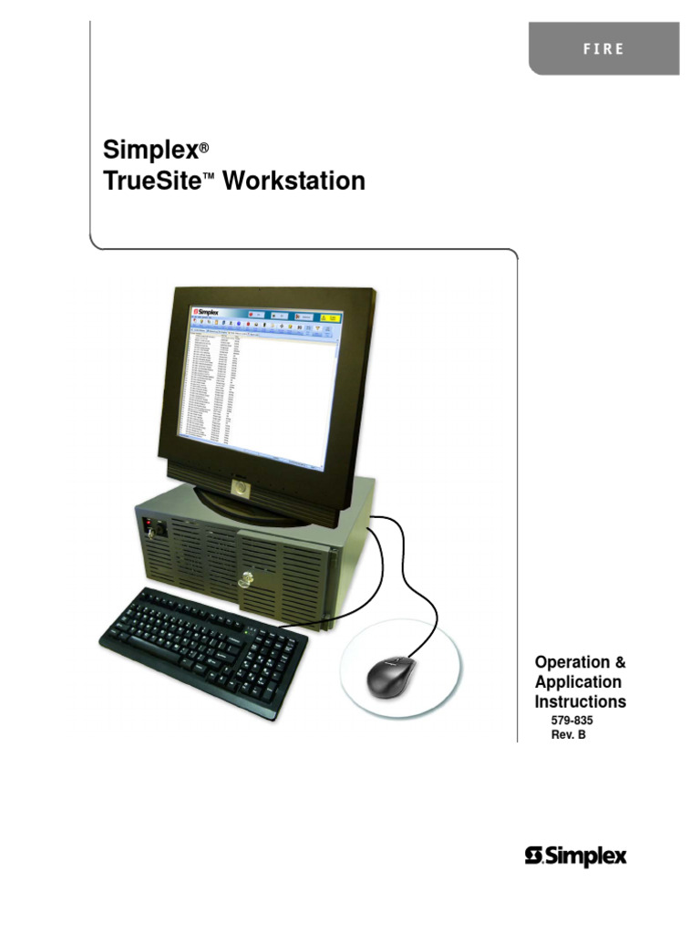 Simplex Truesite Workstation: Operation & Application Instructions | PDF | Graphical User ...