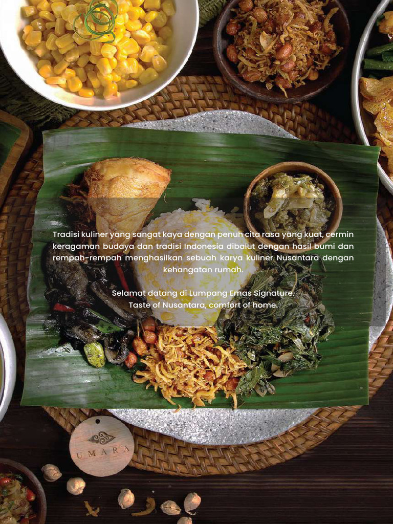 Menu Lumpang Emas Signature Nusantara | PDF