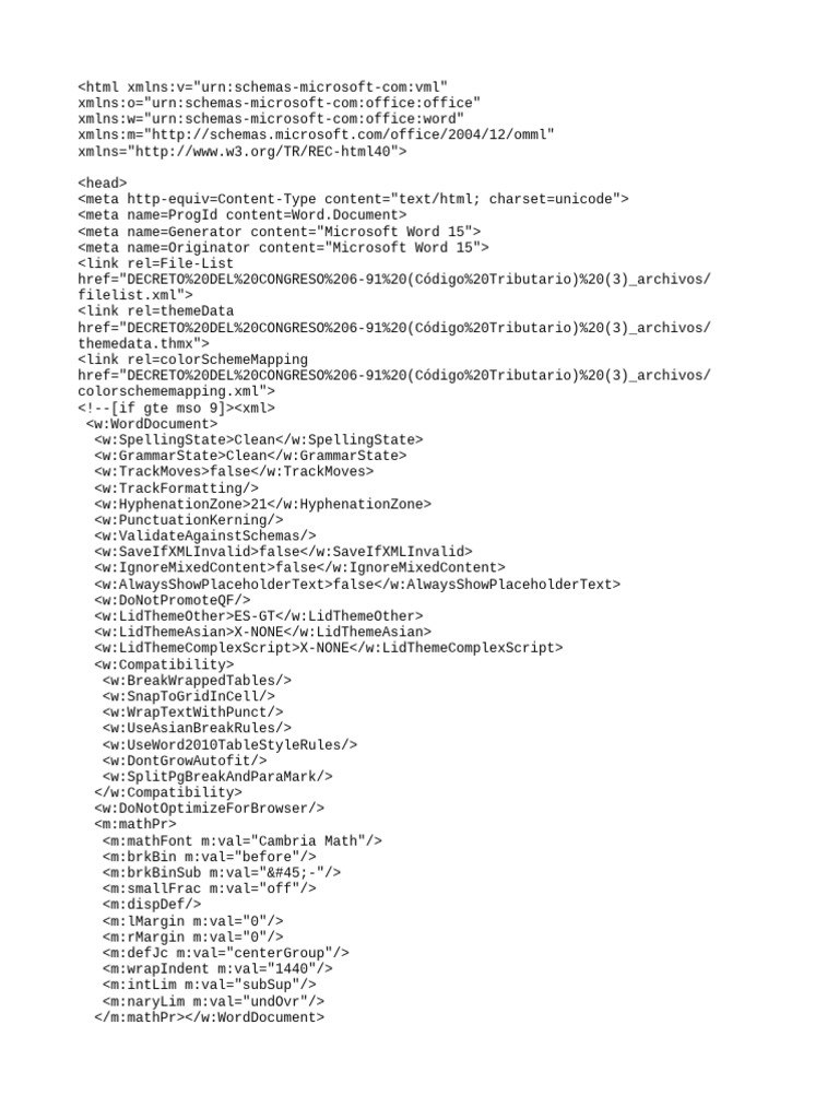 DECRETO DEL CONGRESO 6-91 (Código Tributario) | PDF | Teaching Methods & Materials | Home & Garden