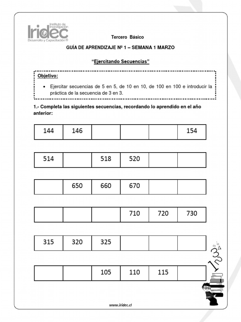 Guía de Aprendizaje Matemática 3° Básico | PDF