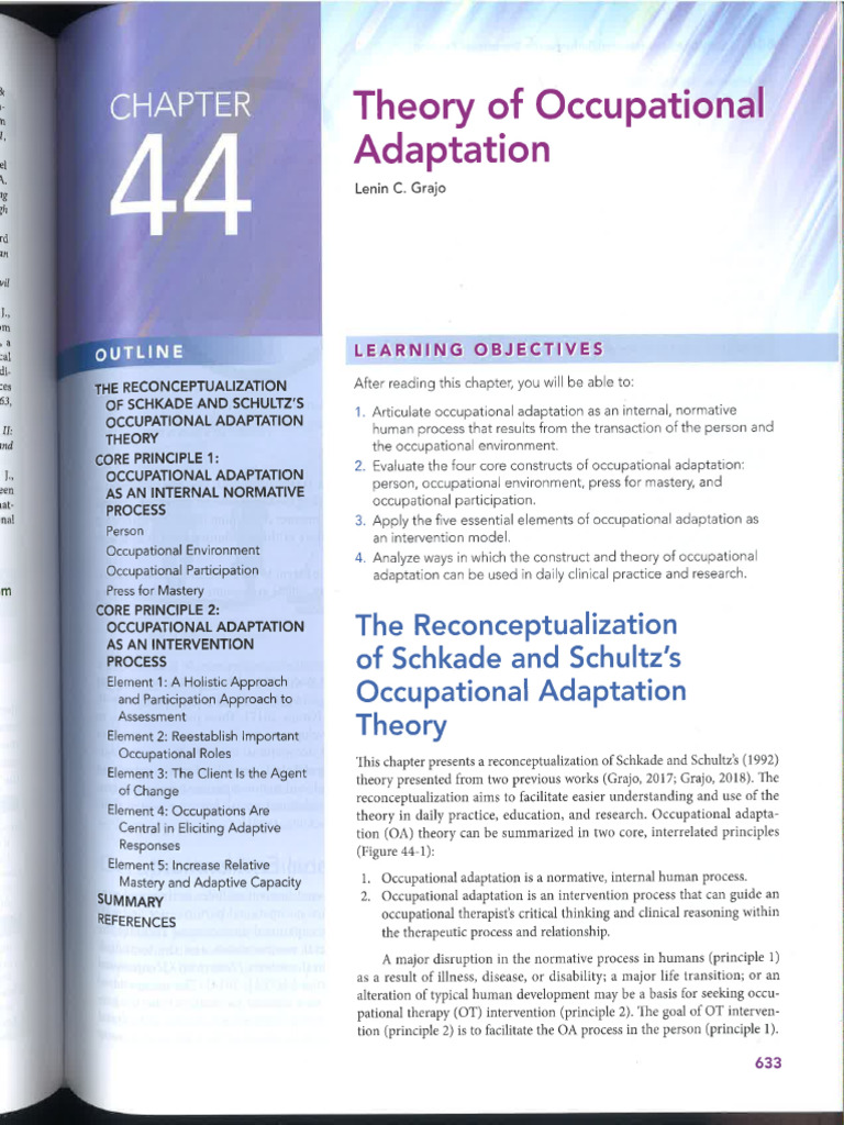 Cap 44 Therapy of Occupational Adaptation | PDF