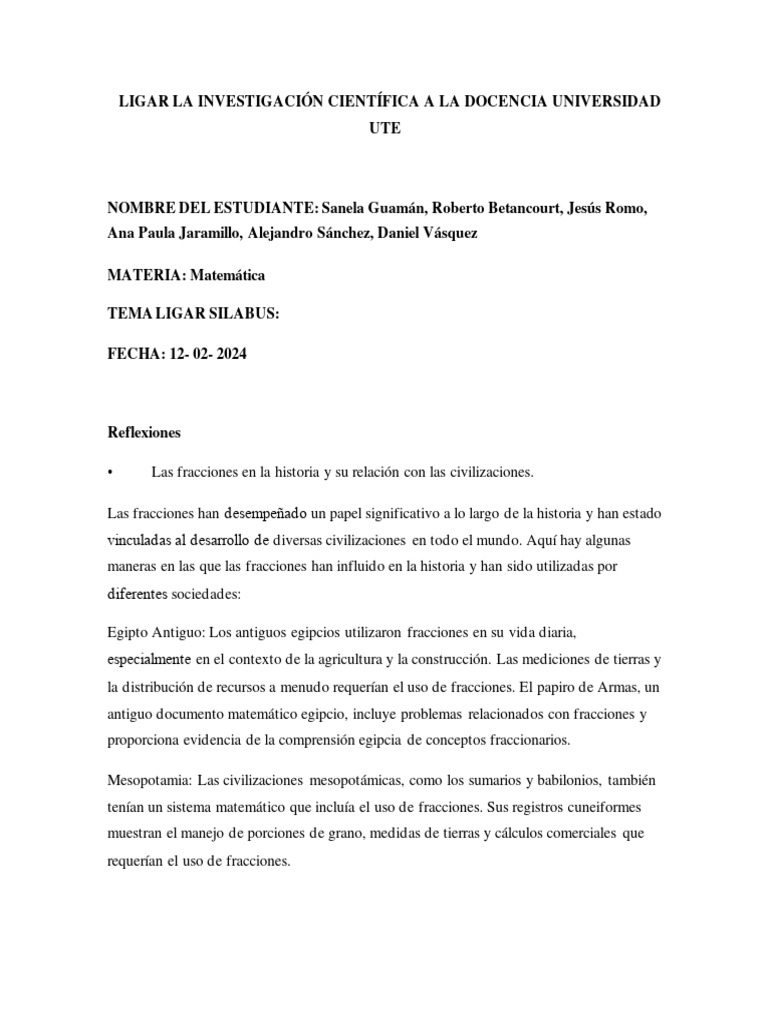 Fracciones En La Vida Cotidiana Pdf Aritmética Matemáticas