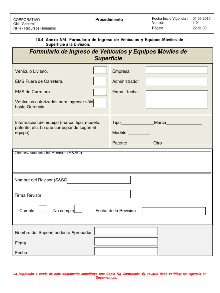 Formulario de Revision EMS - MB | PDF