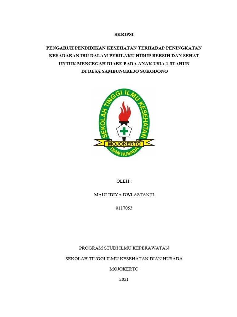 Revisi Skripsi Bab 1-5 Dan Lampiran Maulidiya Dwi Astanti (Semhas) | PDF