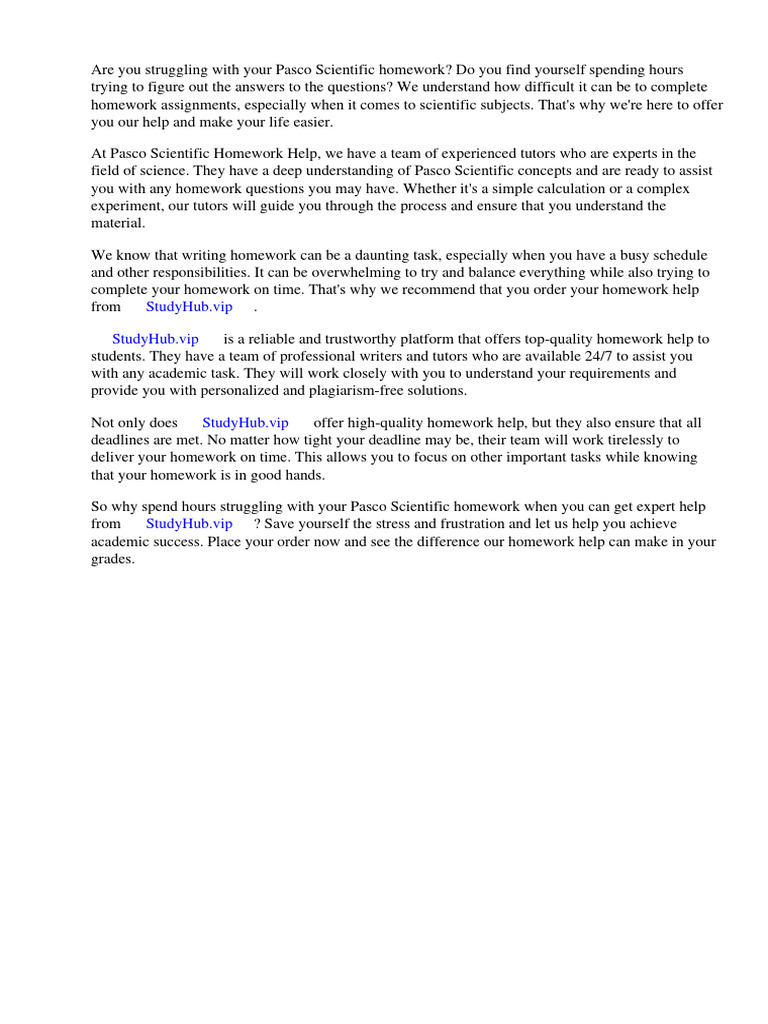 Pasco Scientific Homework Questions Section 1 Answers | PDF | Mixture | Homework