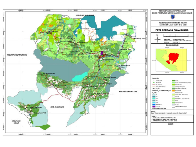 Peta Pola Ruang Kabupaten Lahat | PDF