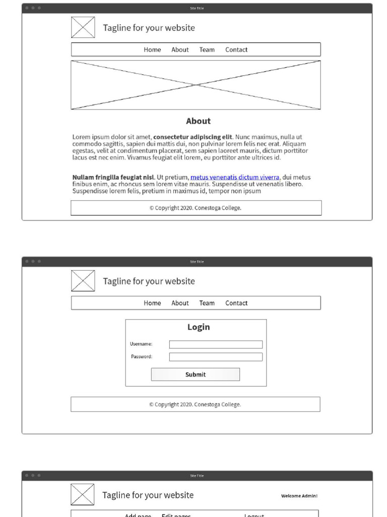 Project Wireframes | PDF