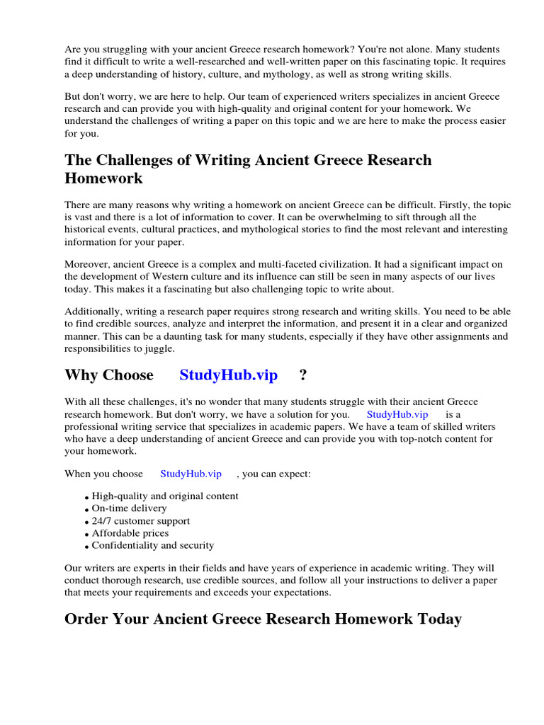 Ancient Greece Research Homework | PDF | Greece | Ancient Greece