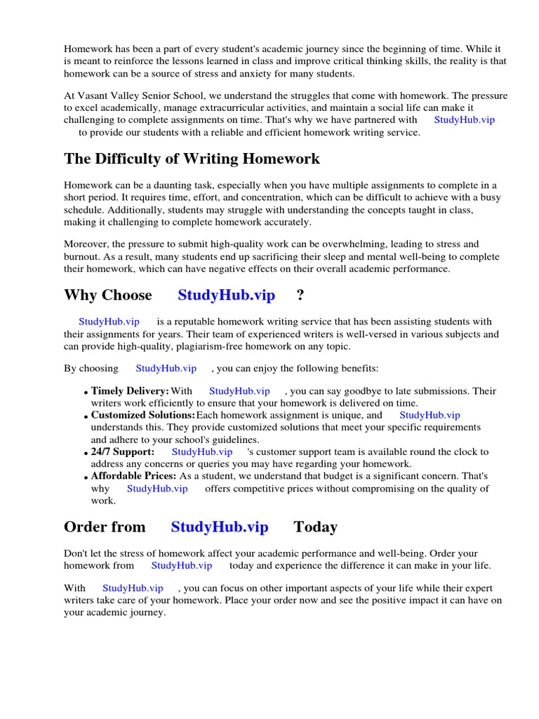 Vasant Valley Senior School Homework | Download Free PDF | Homework ...