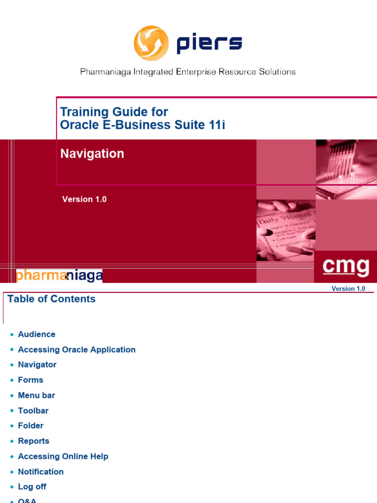 Oracle Navigation | PDF | Icon (Computing) | Window (Computing)