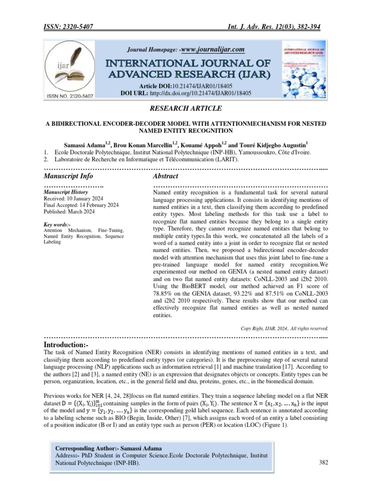 A Bidirectional Encoder-Decoder Model With Attentionmechanism For ... A Bidirectional Encoder-Decoder Model With Attentionmechanism For ...