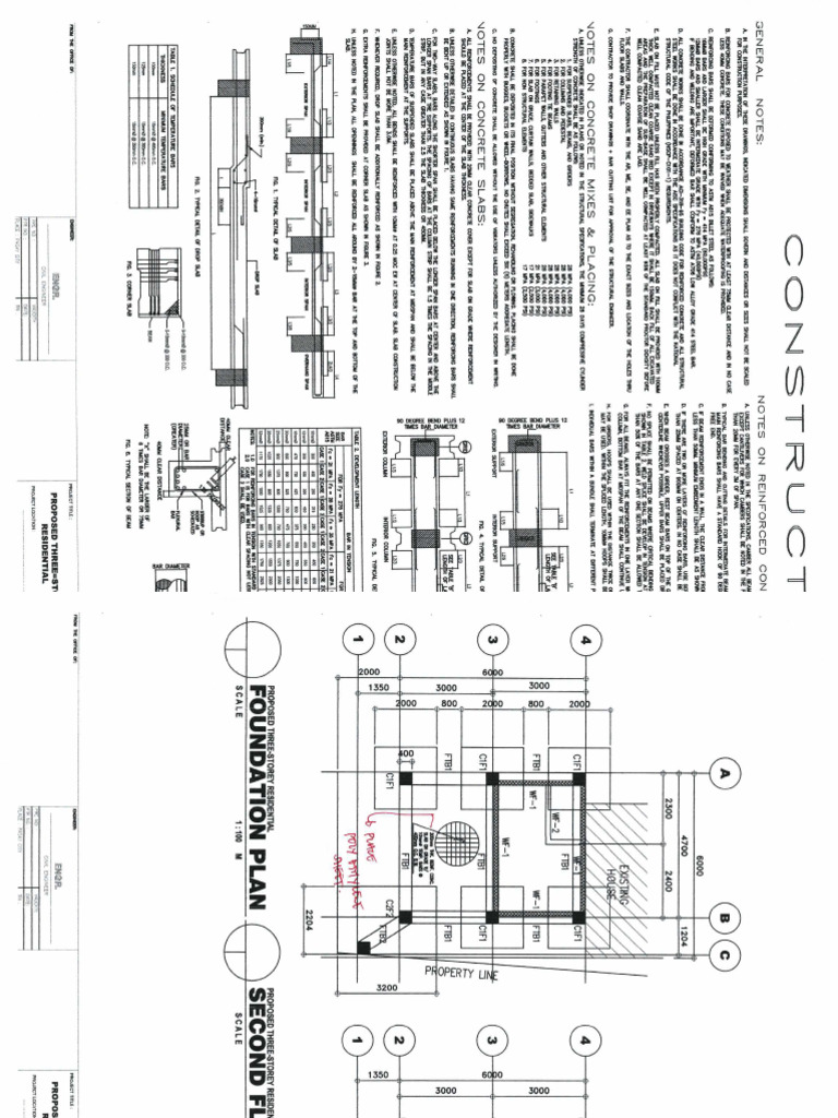 3storey Residential Structural Plan | PDF