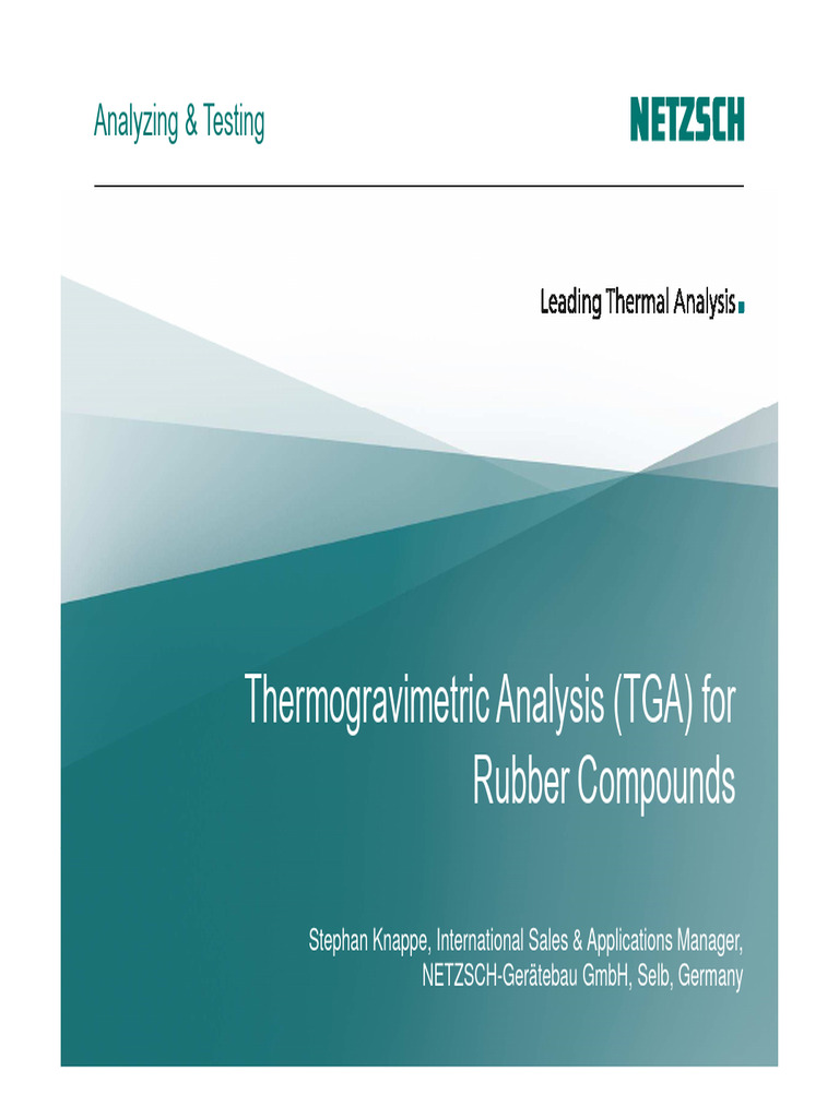 04 - Thermogravimetric Analysis (TGA) For Rubber Compounds - SK | PDF ...