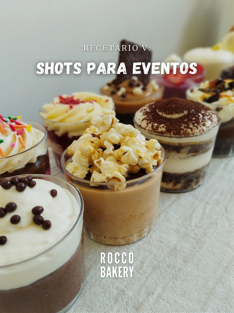 Recetas de Shots: Bizcochos y Salsas | PDF | Chocolate | Crema