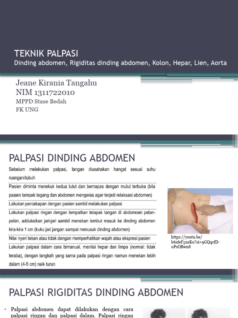 Teknik Palpasi Abdomen untuk Diagnosis | PDF | Pengembangan Diri
