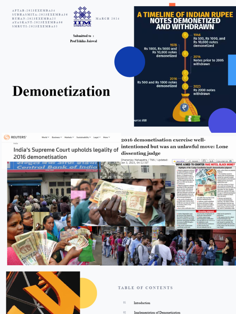 Demonetization Final | PDF | Money | Indian Black Money