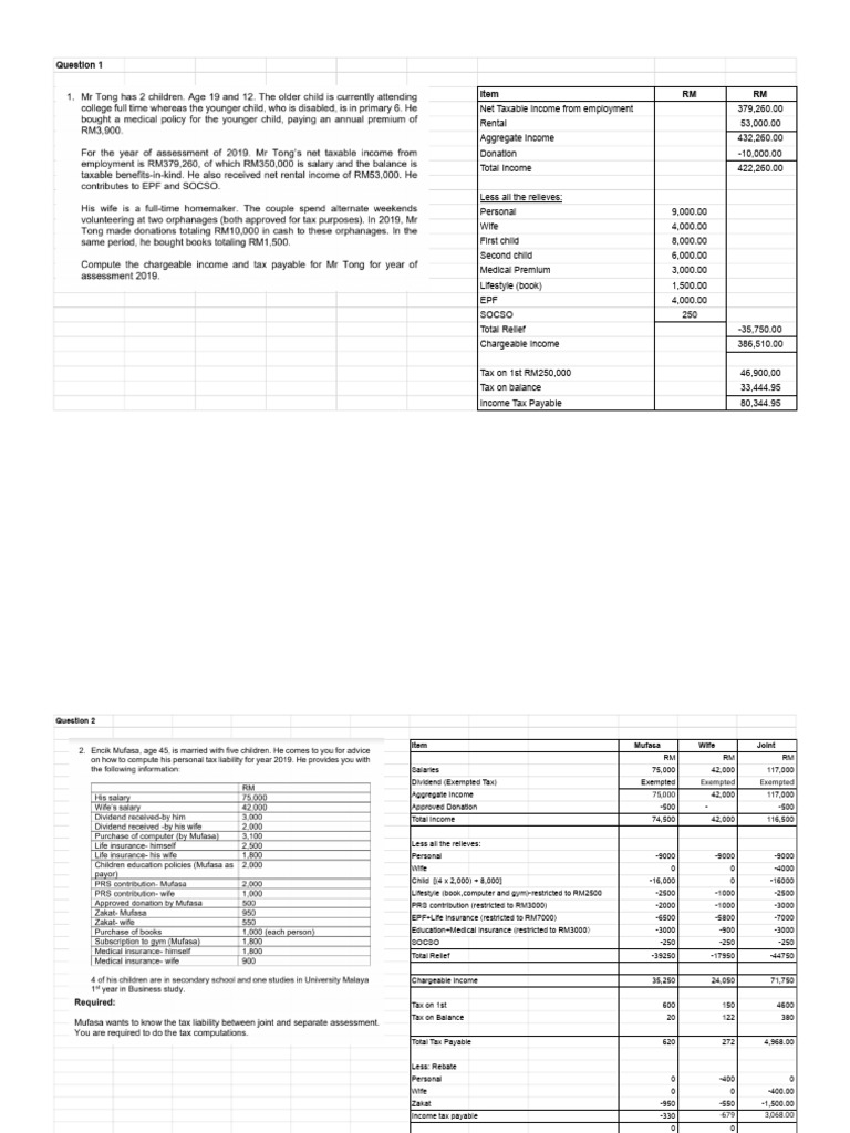 PFP Tutorial 8 | Download Free PDF | Taxes | Income