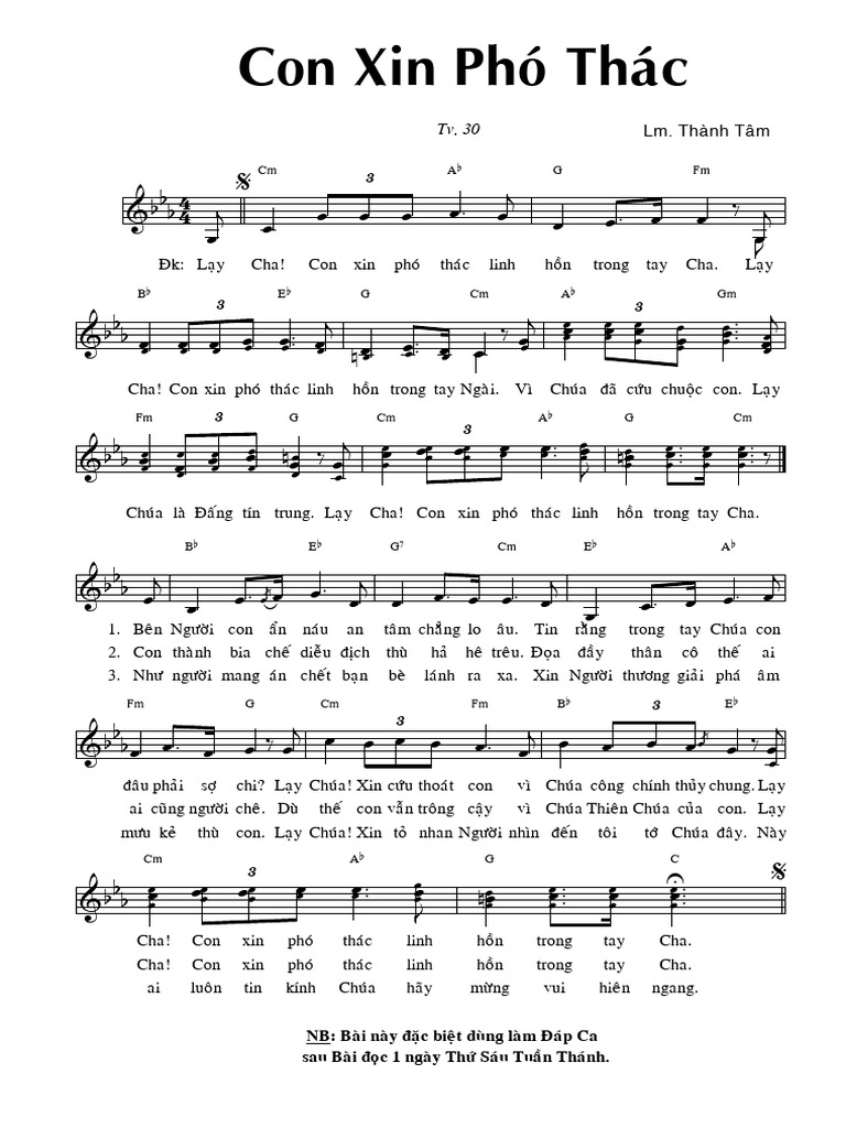 1-DC - Con Xin Pho Thac - Thanh Tam | PDF