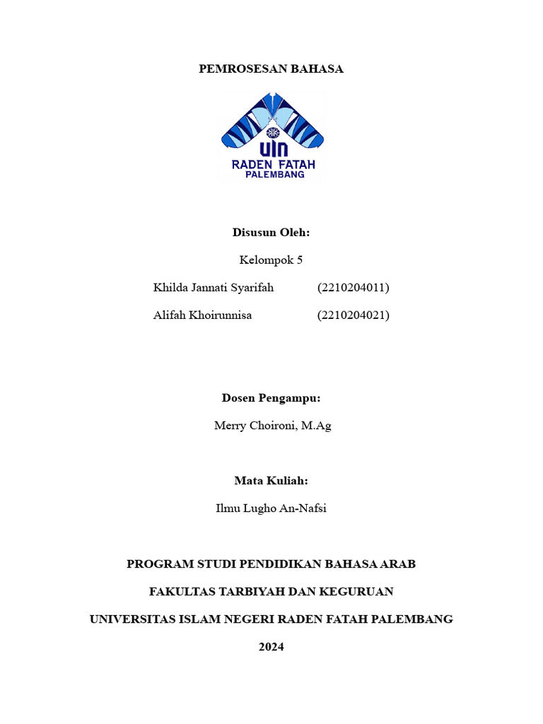 Ilmu Lugho An-Nafs Kel.5 | PDF