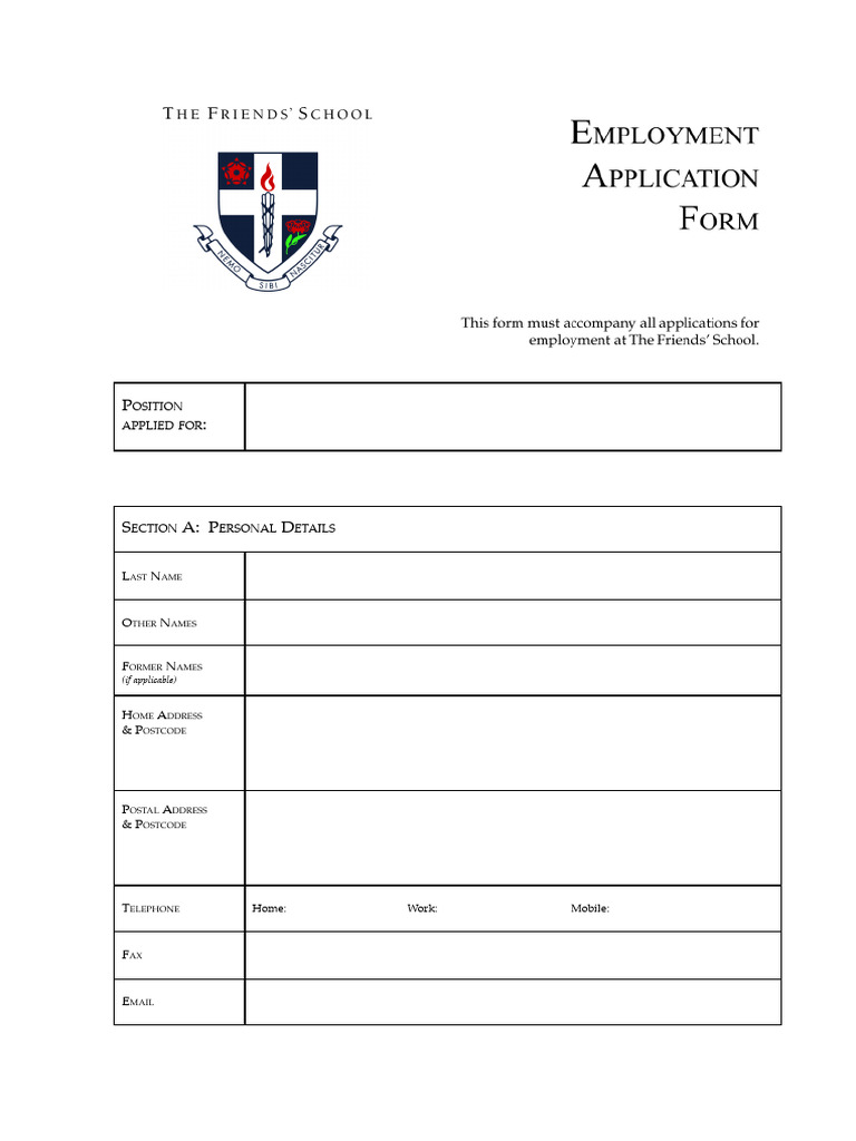 Employment Application Form 2022 | PDF | Justice | Crime & Violence