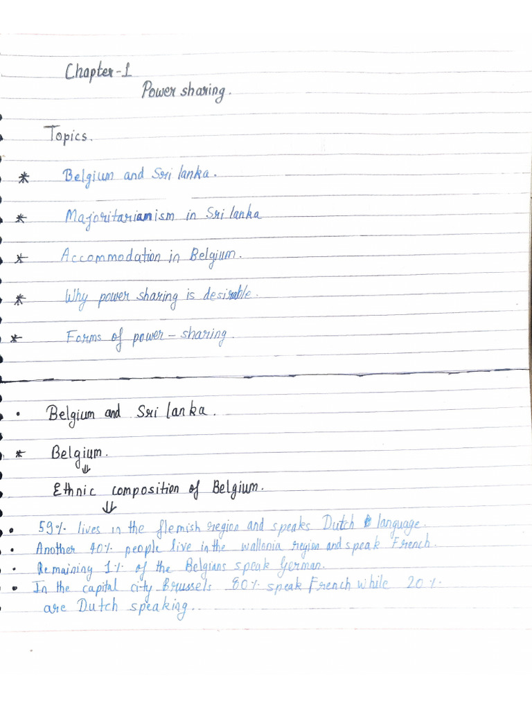 Power Sharing Notes | PDF