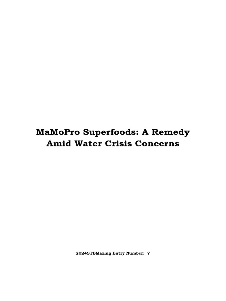 2024 STEMazing Entry No. 7 | PDF | Water Scarcity | Agriculture