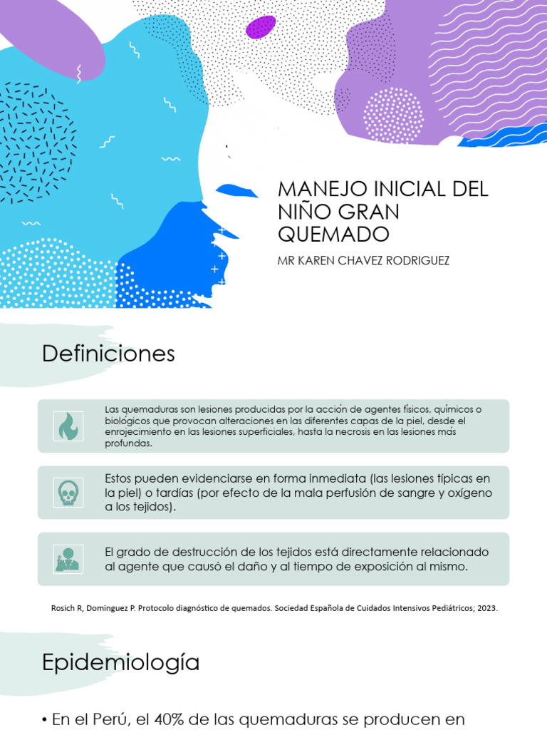 Manejo Inicial Del Paciente Pediátrico Gran Quemado | PDF | Quemar ...