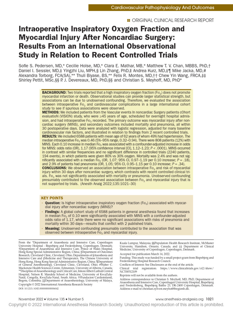 Intraoperative-Inspiratory-Oxygen-Fraction-and.17 | PDF | Myocardial ...