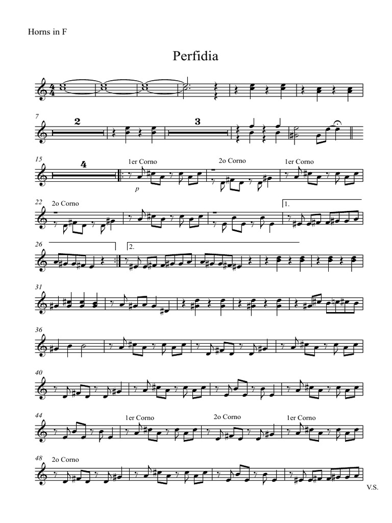Perfidia - Horns in F | PDF