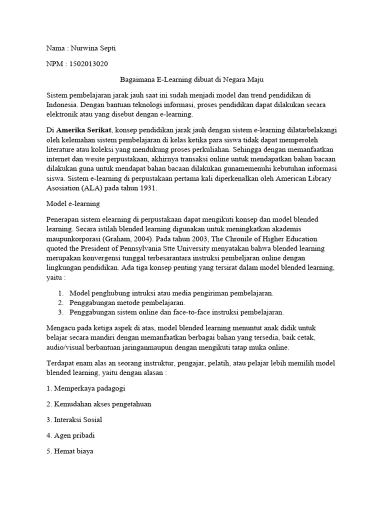 Elearning Di Negara Maju | PDF | Ilmu Sosial | Komputer