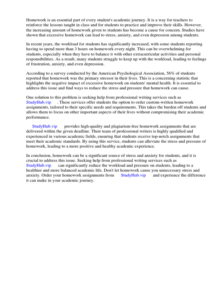 Homework Causes Depression Statistics | PDF | Major Depressive Disorder ...