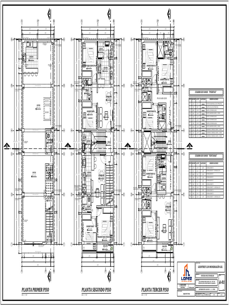 Planta Primer Piso Planta Segundo Piso Planta Tercer Piso: A A'' B A A'' B A A'' B | PDF