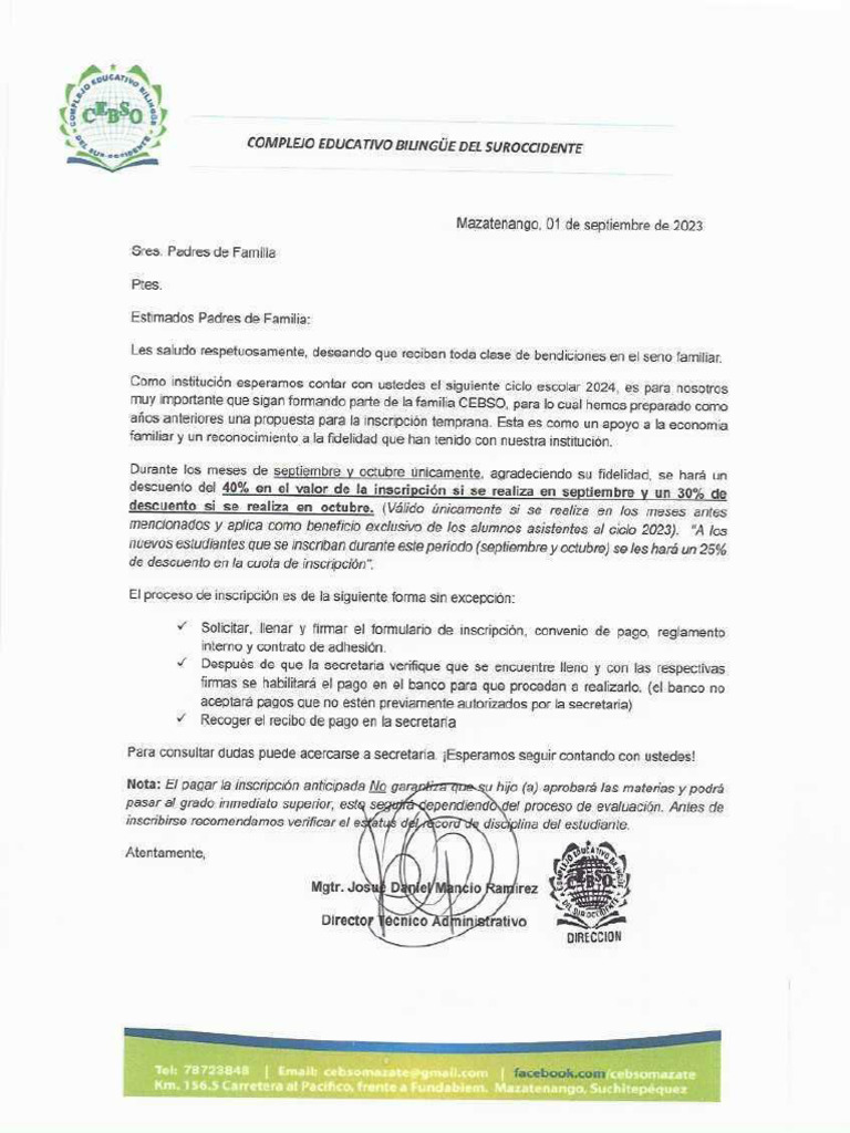 Carta de Promoción | PDF