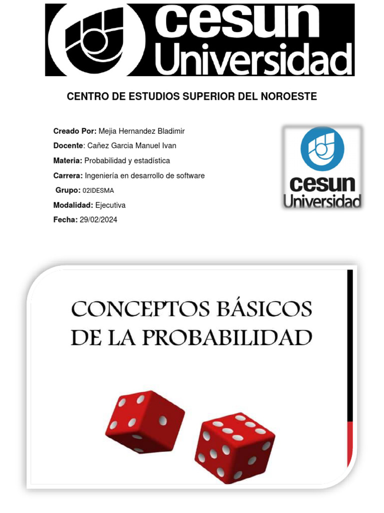 1.3. Conceptos Básicos de La Probabilidad | PDF | Teoría de ...
