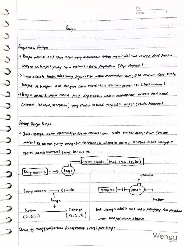 Catatan Pompa UTS | PDF