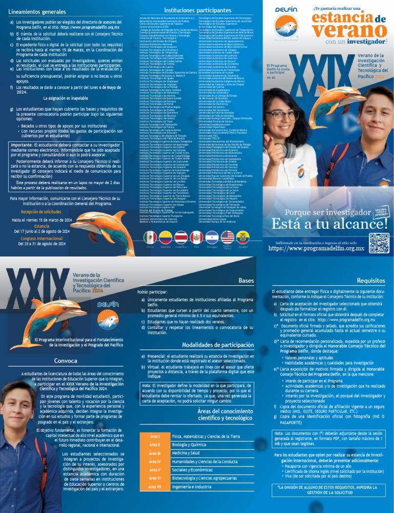 Convocatoria Verano Delfin 2024 | PDF | Universidad | México