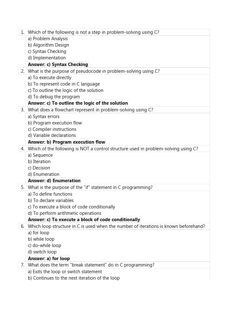 Problem Solving Techniques | Download Free PDF | Control Flow | String (Computer Science)