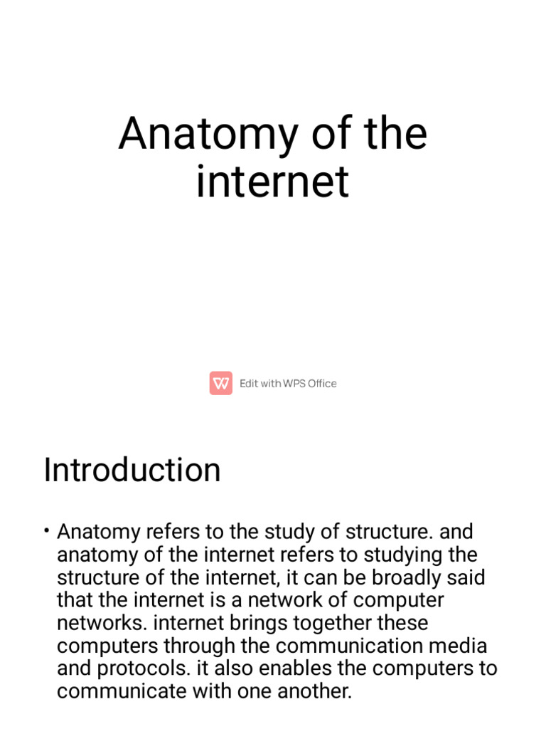 Anatomy of The Internet | PDF | Internet | Computer Network