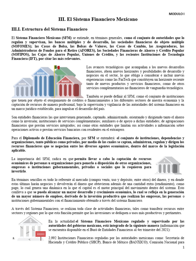 III. El Sistema Financiero Mexicano | PDF | Bancos | Sistema financiero