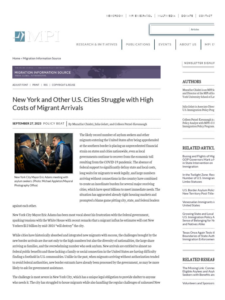 Article - New York and Other U.S. Cities Struggle W.. | PDF ...