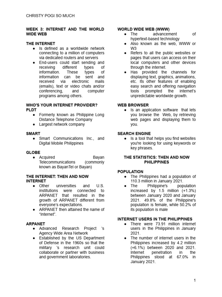 Understanding the Internet and Its Impact | PDF | World Wide Web ...