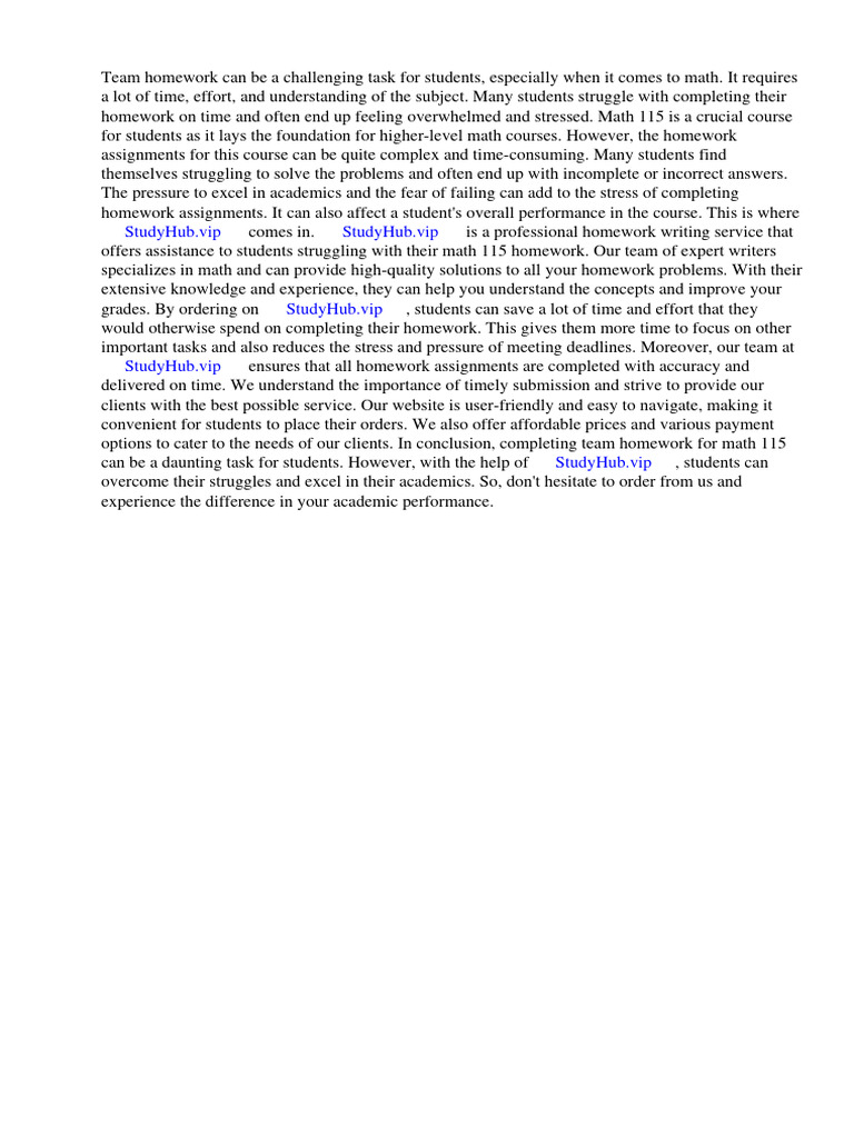 Team Homework Math 115 | PDF | Homework