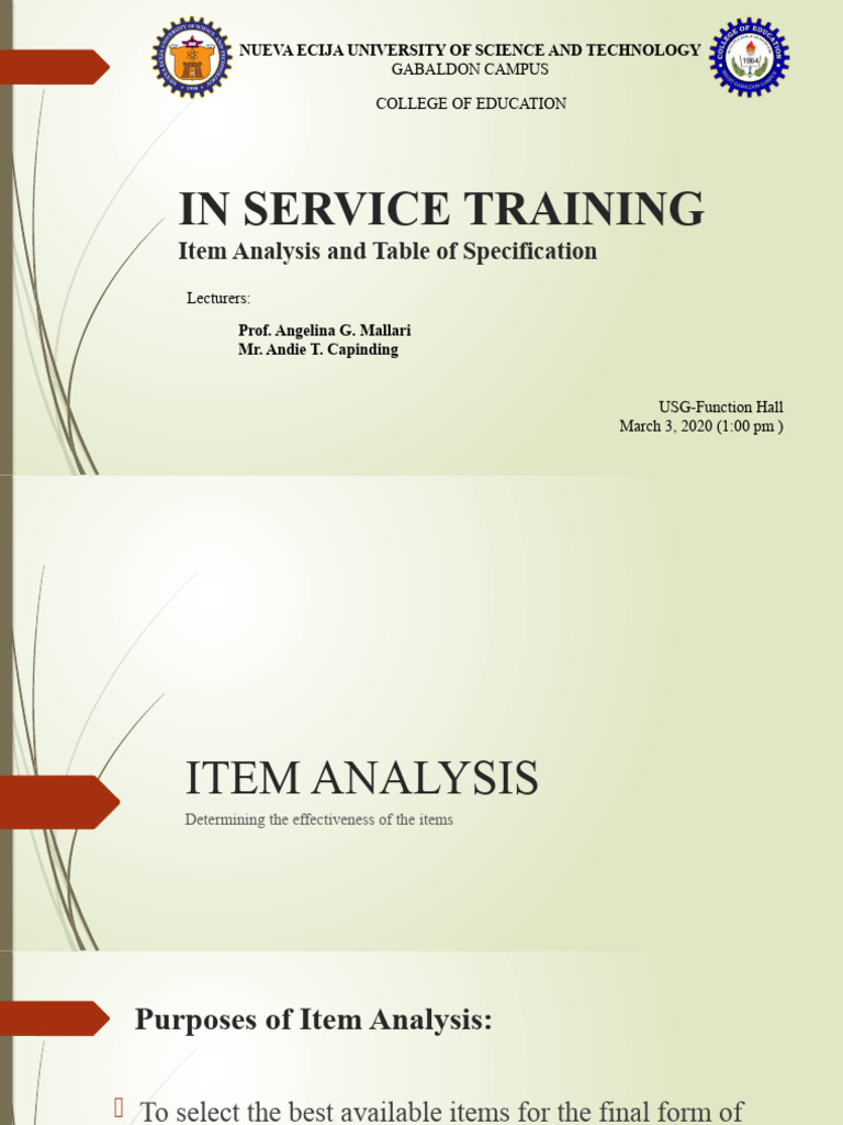 Item Analysis | PDF | Evaluation Methods