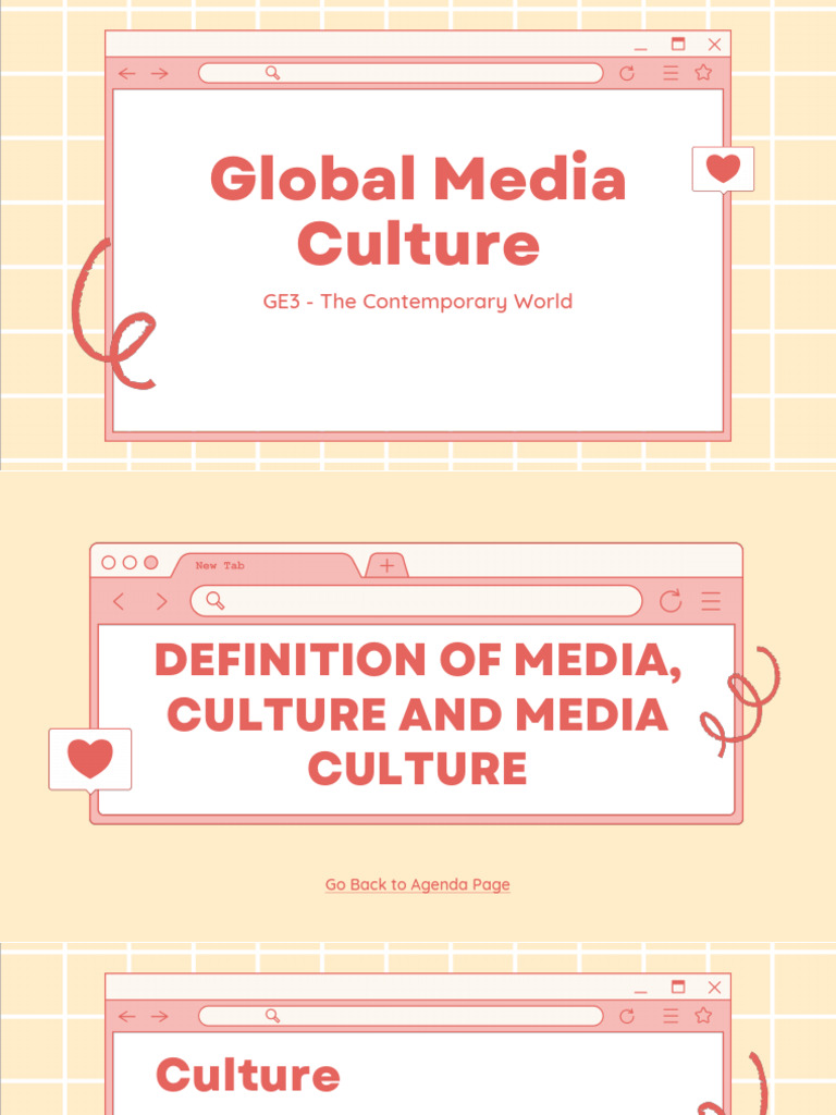 GE3 PPT7 Global Media Culture | PDF | Mass Media | Printing