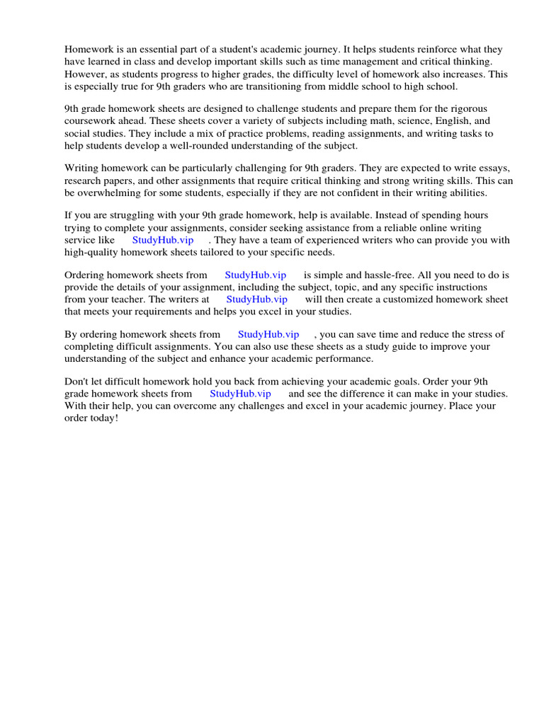 Homework Sheets For 9th Graders Pdf Homework Worksheet
