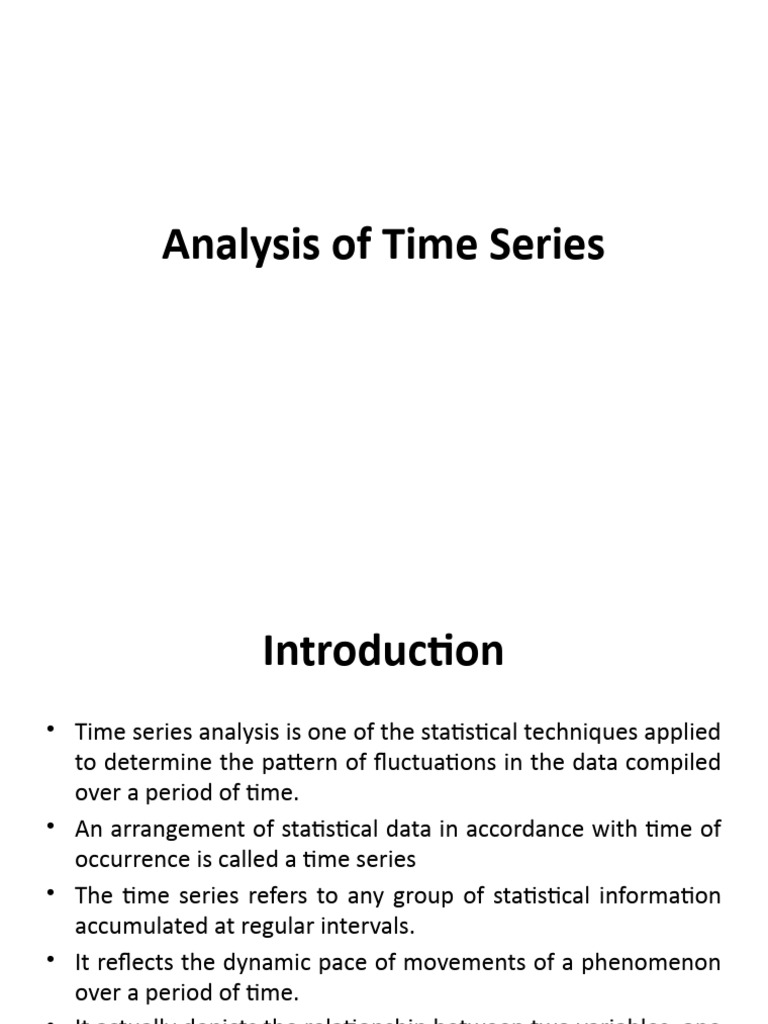 Analysis of Time Series | PDF | Time Series | Statistical Analysis