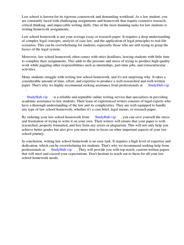 Example of Law School Homework | PDF | Homework | Expert
